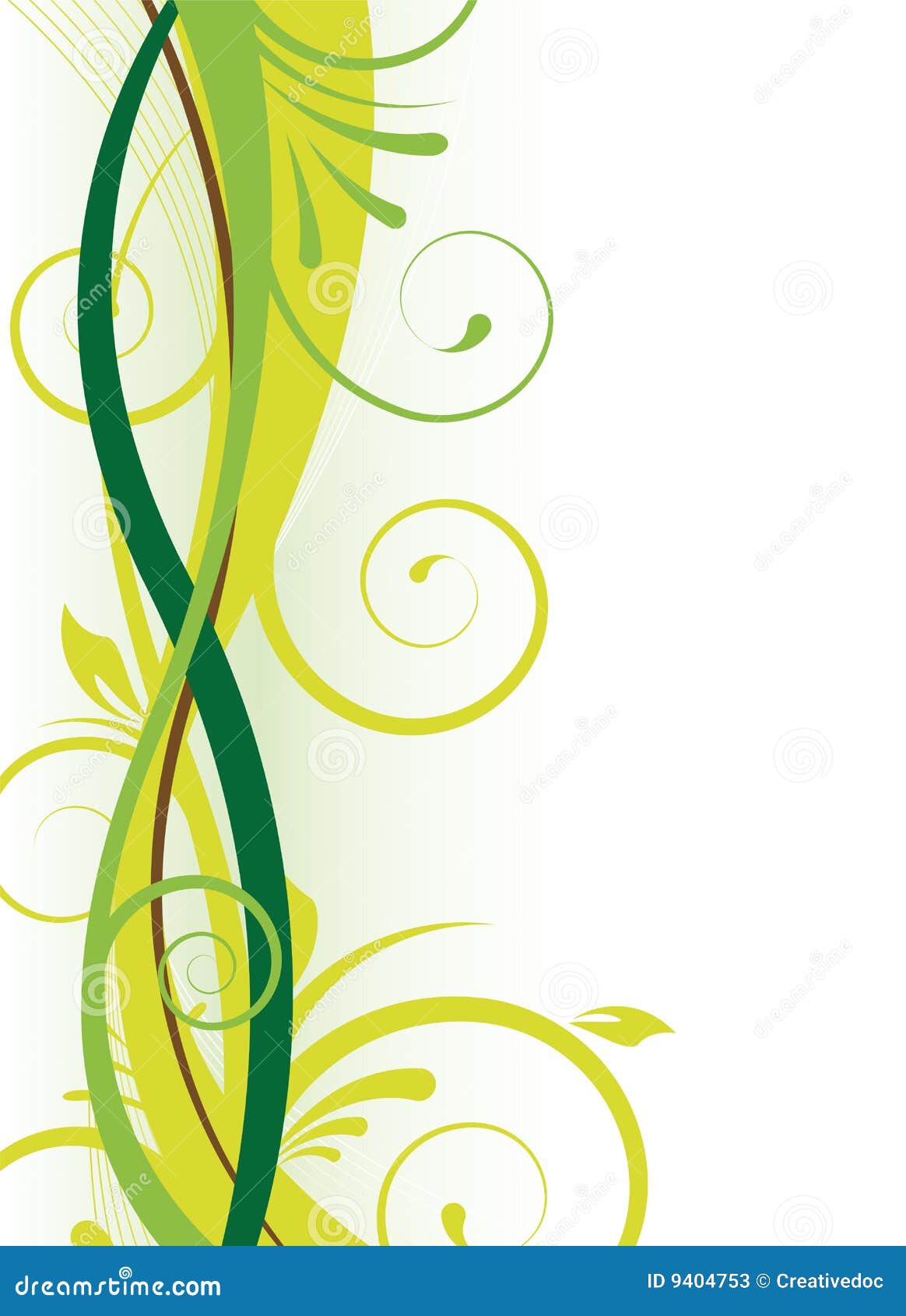 Green floral design stock illustration. Illustration of jungle - 9404753