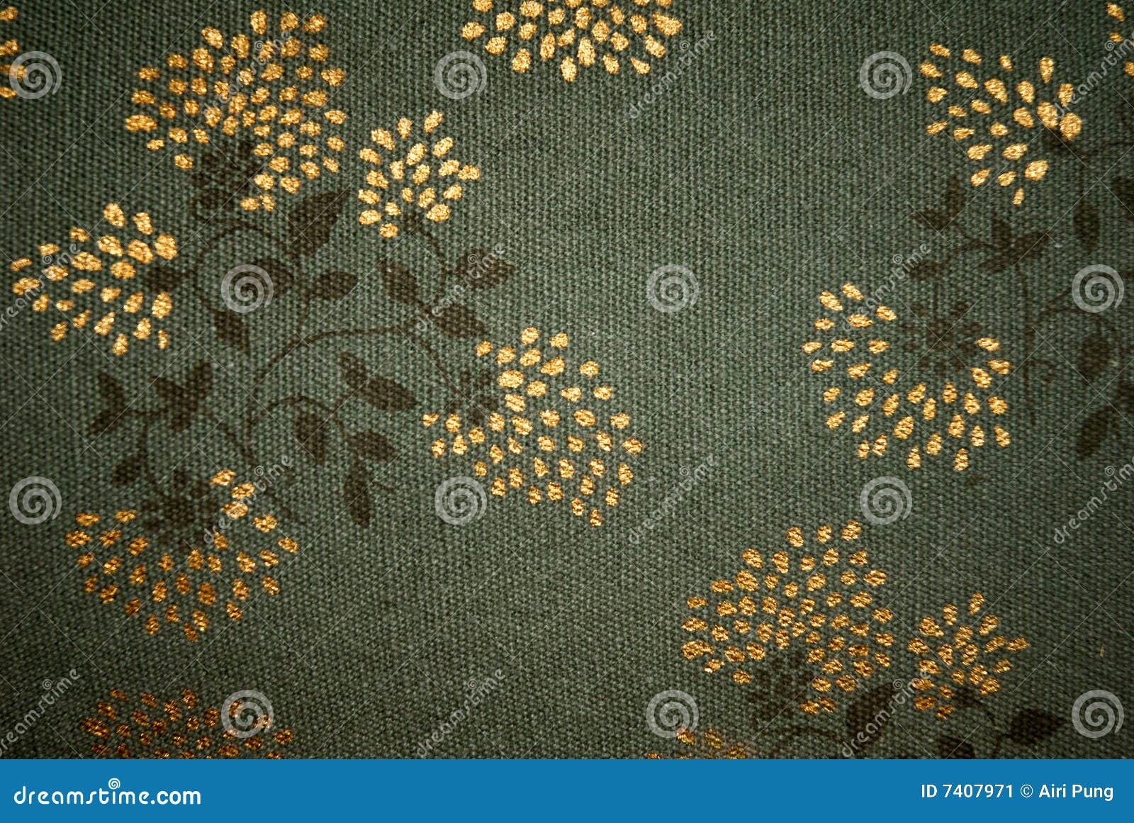 Green floral fabric stock image. Image of material, manufacture - 7407971