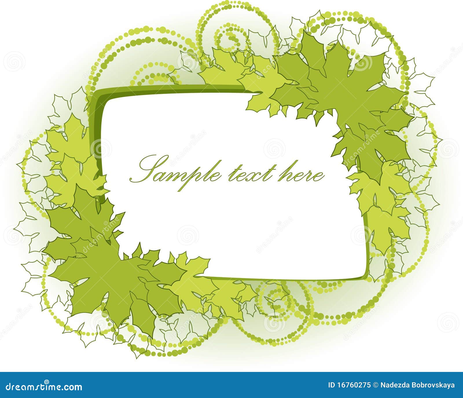 Green floral frame stock vector. Illustration of element - 16760275
