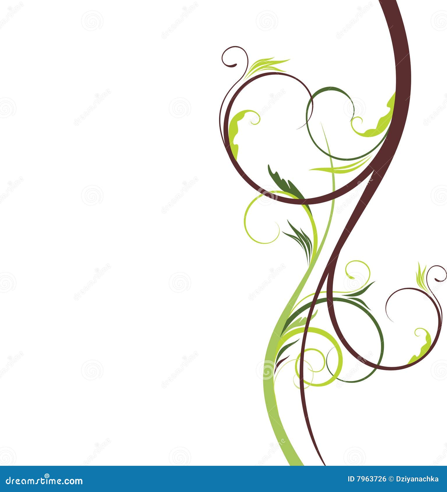 Green floral pattern stock vector. Illustration of creative - 7963726