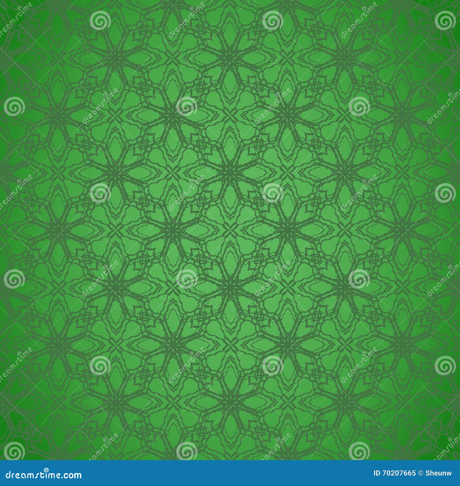 Green floral pattern stock vector. Illustration of ornament - 70207665
