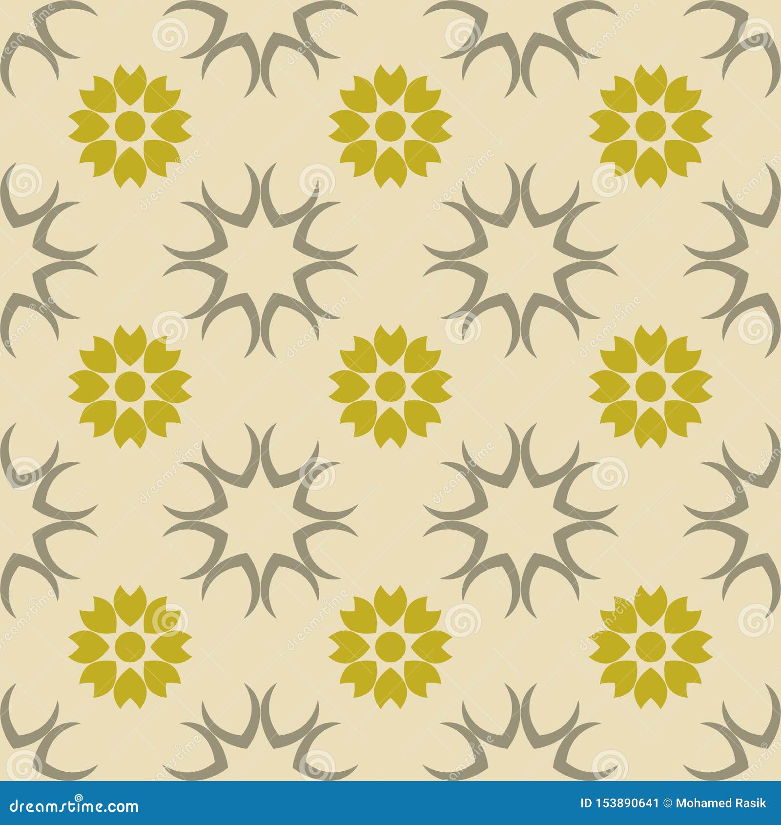 Green Floral Seamless Pattern Vector- Fabric,interior Designs and ...