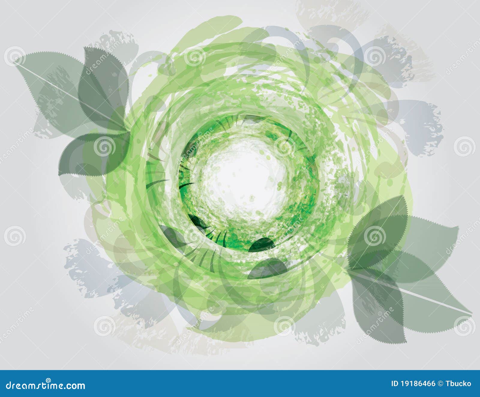 Green Floral Vortex stock vector. Illustration of light - 19186466