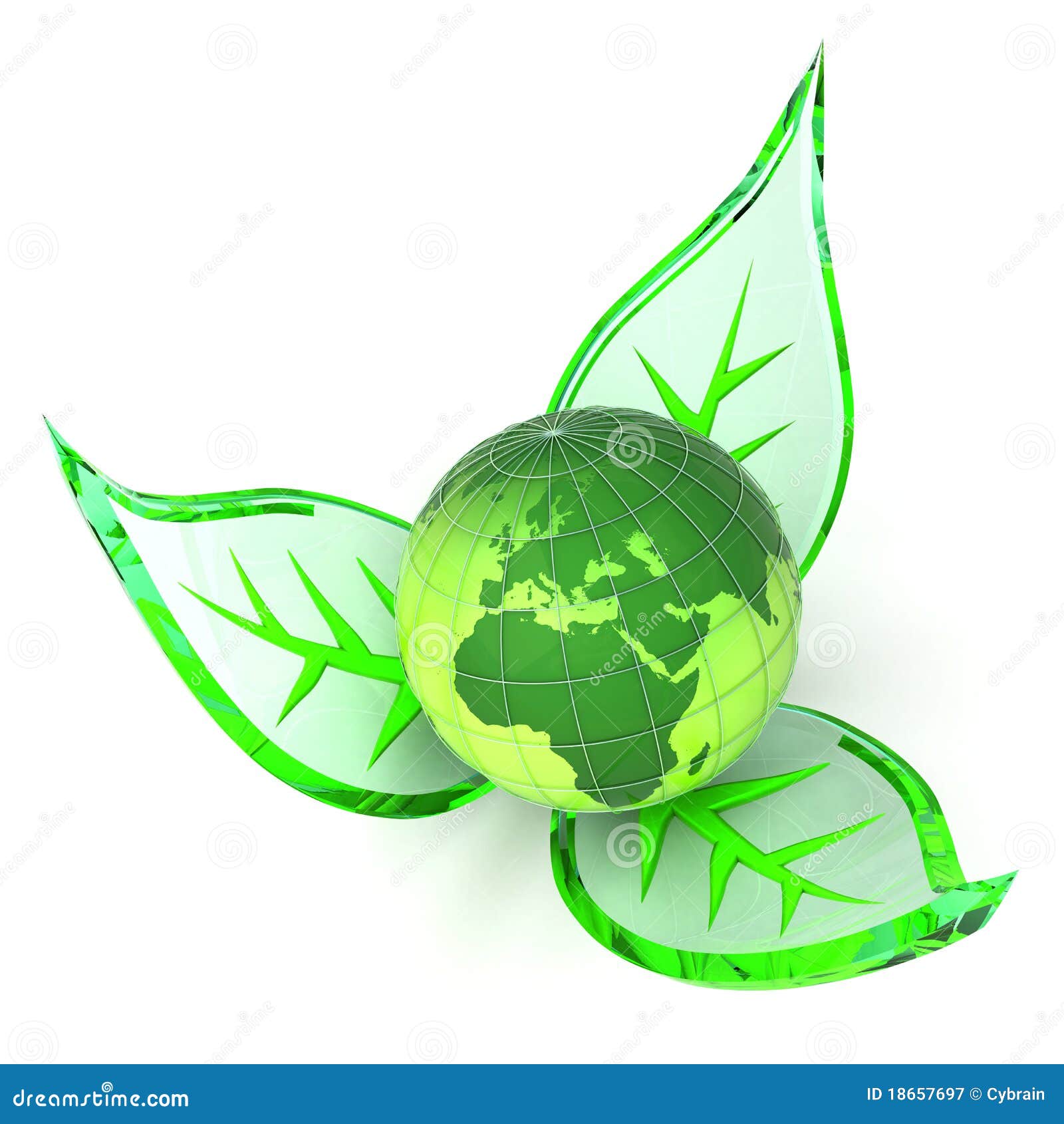 Green flower - Earth stock illustration. Illustration of globe - 18657697