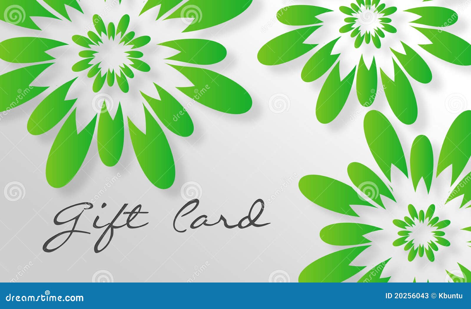 Green Flower Giftcard stock illustration. Illustration of floral - 20256043