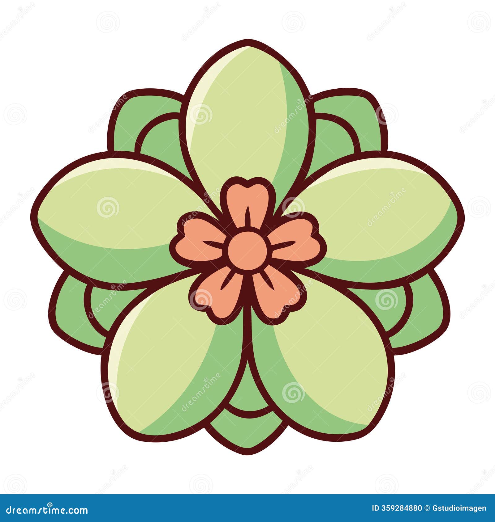 Green Flower Icon stock illustration. Illustration of botanical - 359284880