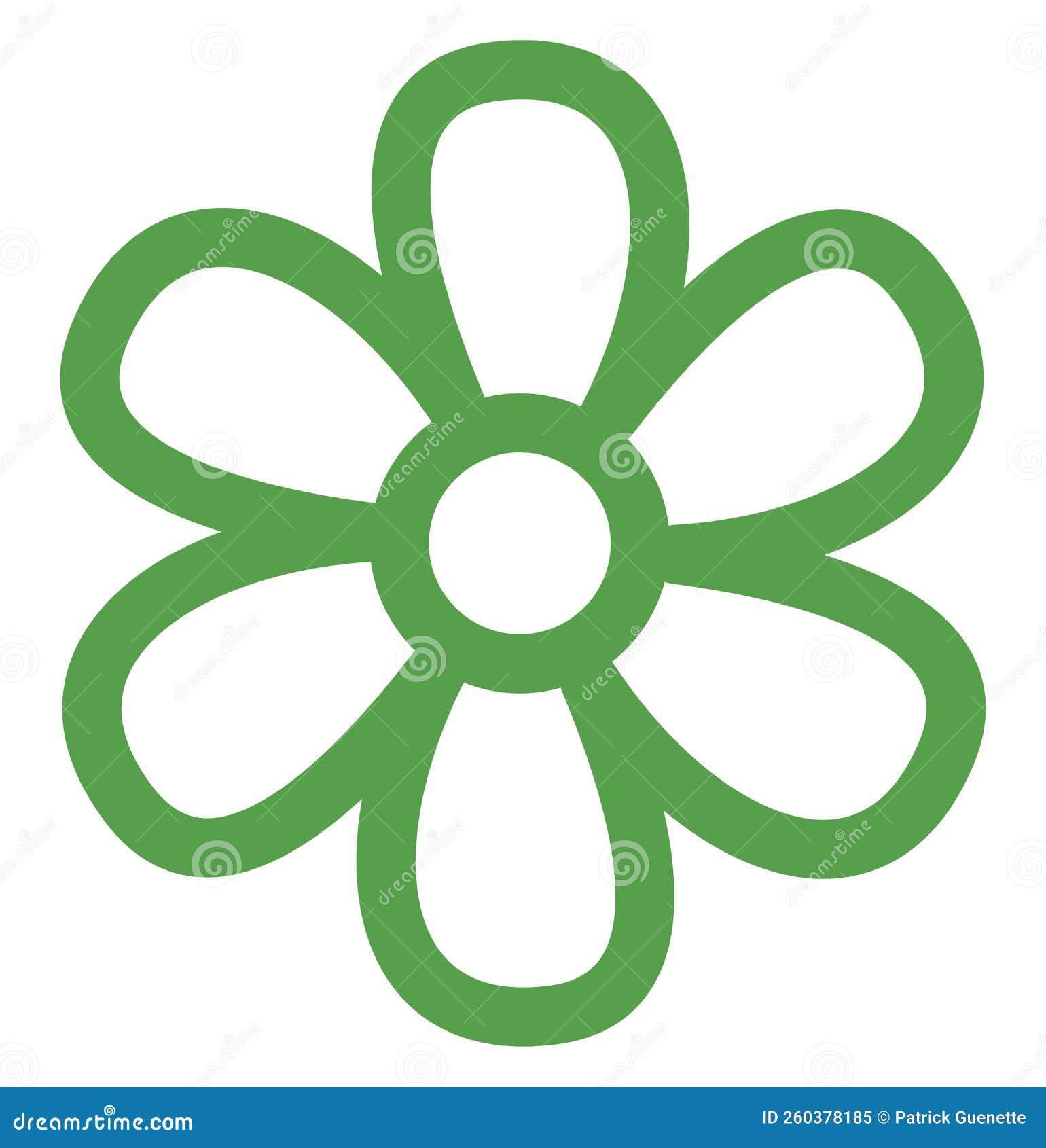 Green flower, icon.v stock vector. Illustration of icon - 260378185