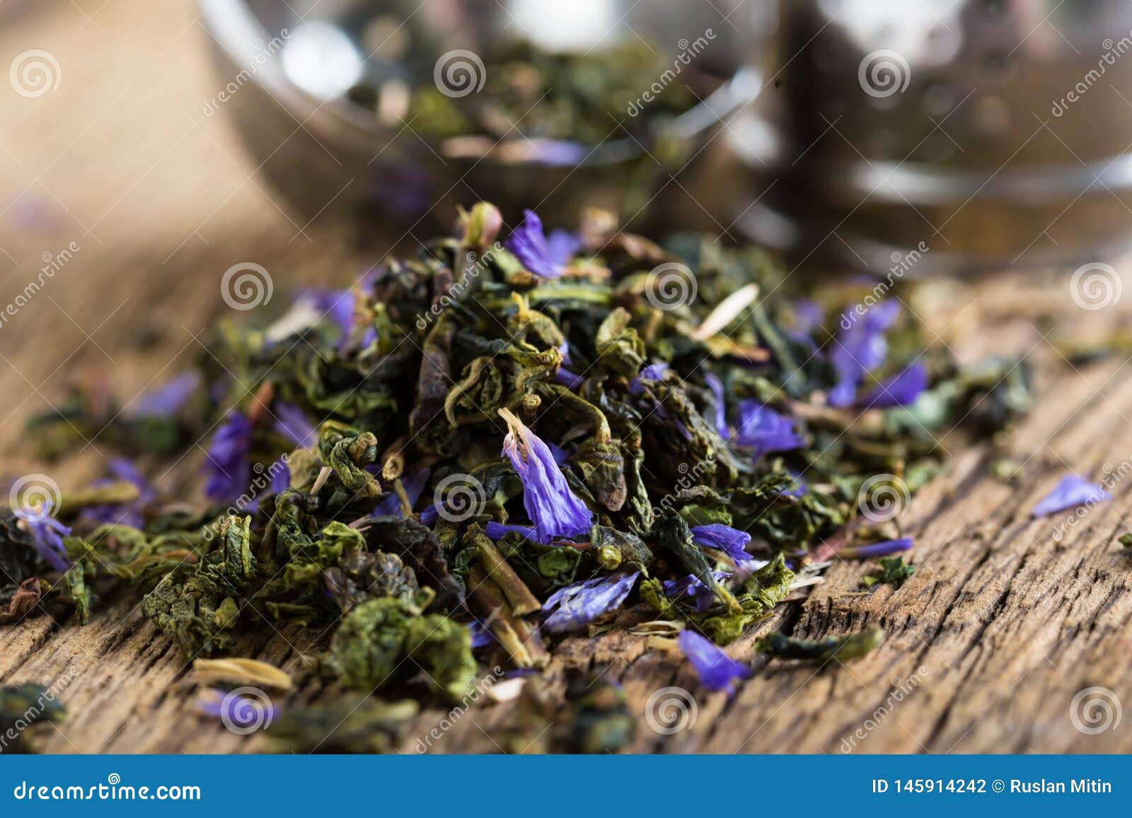 Green Flower Tea, Dried Leaves Stock Photo - Image of dried, drink ...
