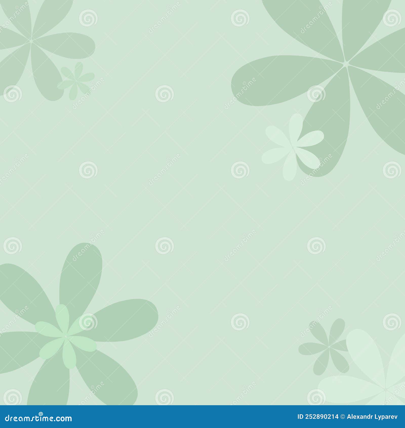 Green Flowers Background. Flowers Pattern Stock Vector - Illustration ...