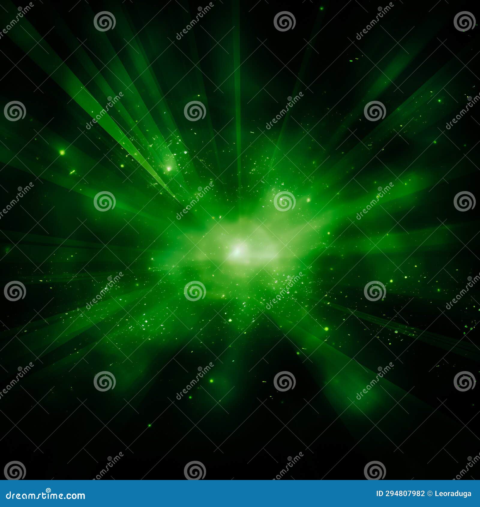 Green Flowing Light Rays Background Stock Illustration - Illustration ...