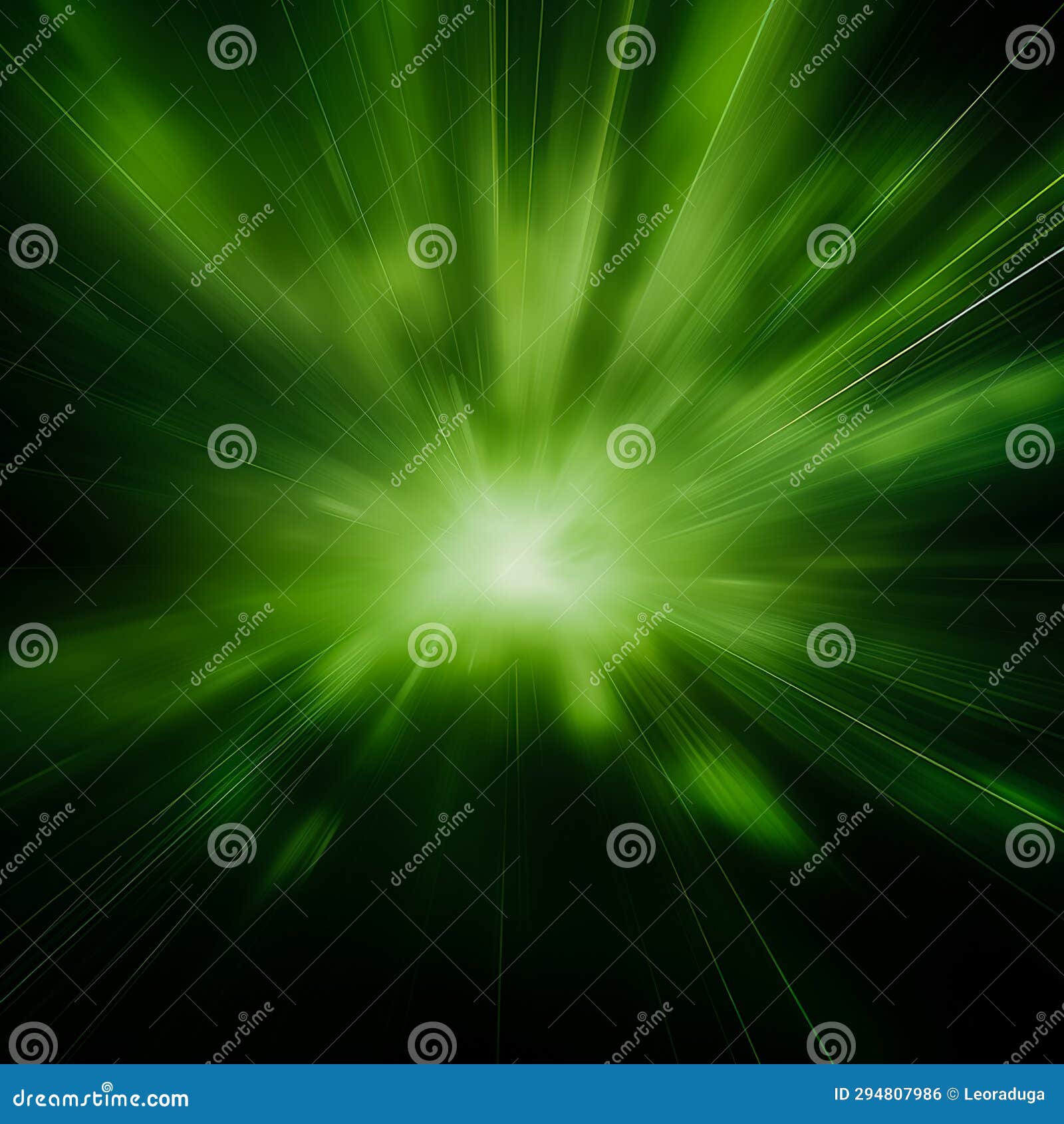 Green Flowing Light Rays Background Stock Illustration - Illustration ...