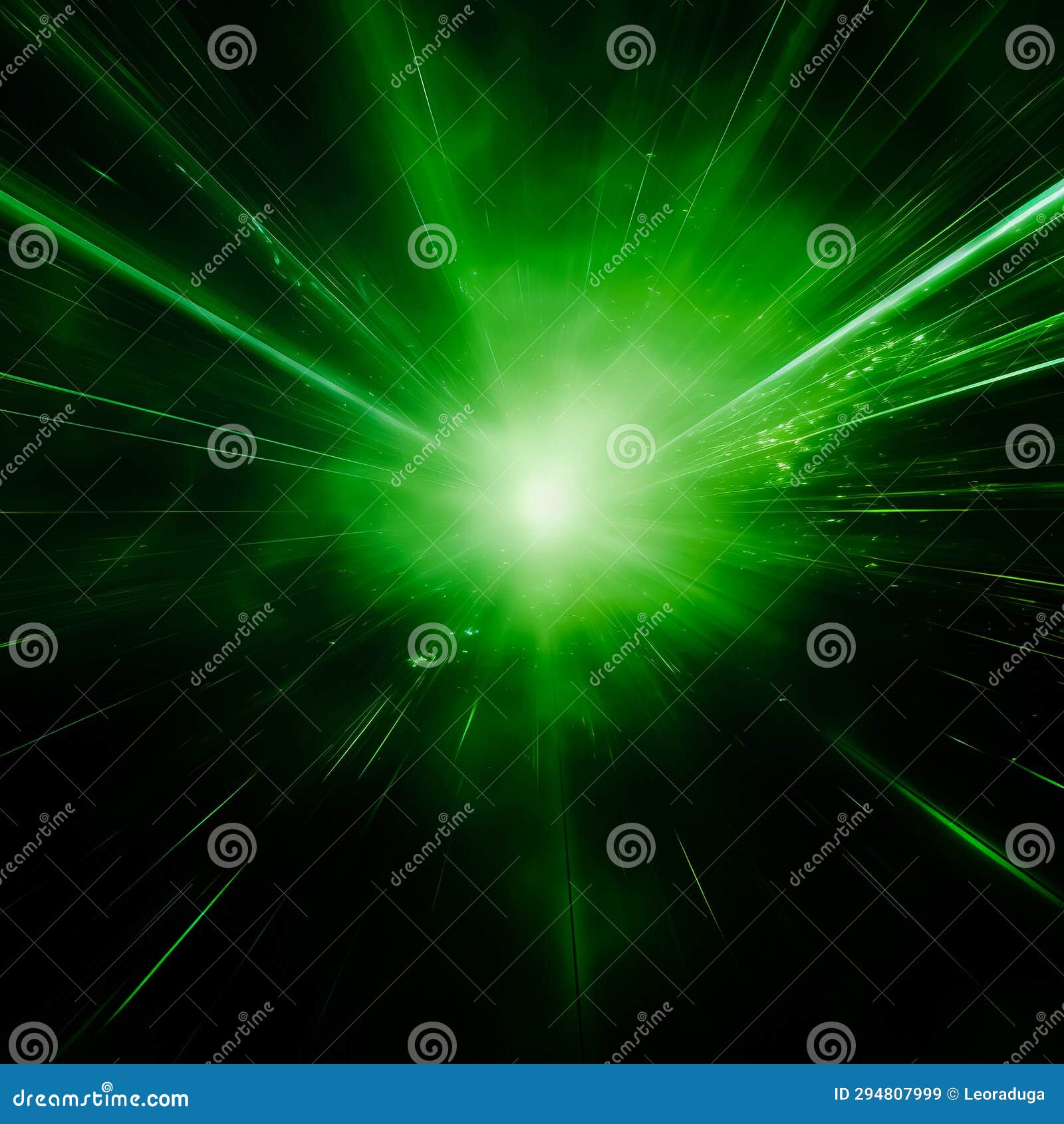 Green Flowing Light Rays Background Stock Illustration - Illustration ...