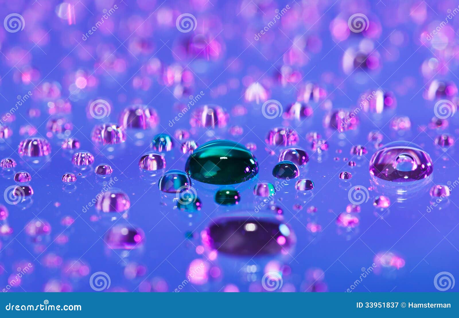 Green Fluid Drop on Abstract Water Background Stock Image - Image of ...