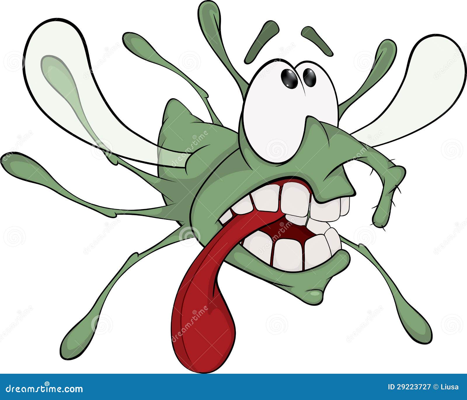 Green fly cartoon stock vector. Illustration of animals - 29223727