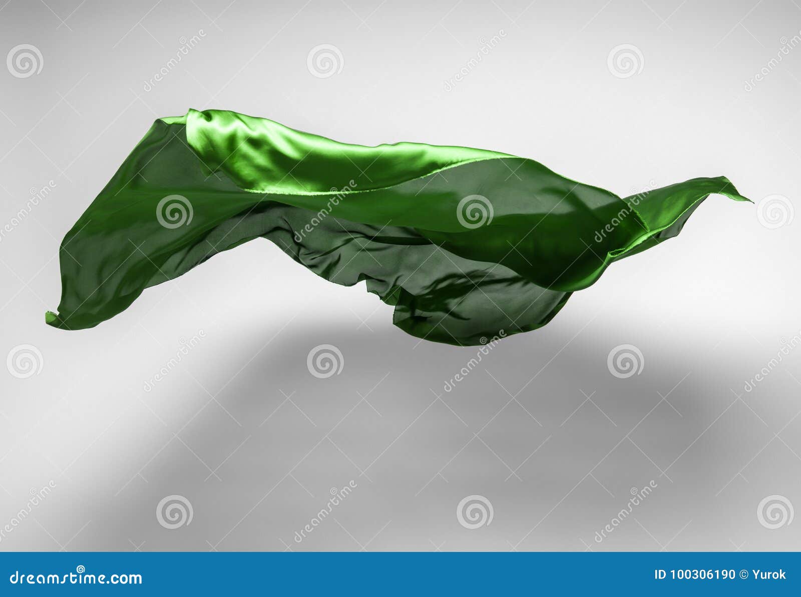 Green flying fabric stock photo. Image of form, action - 100306190