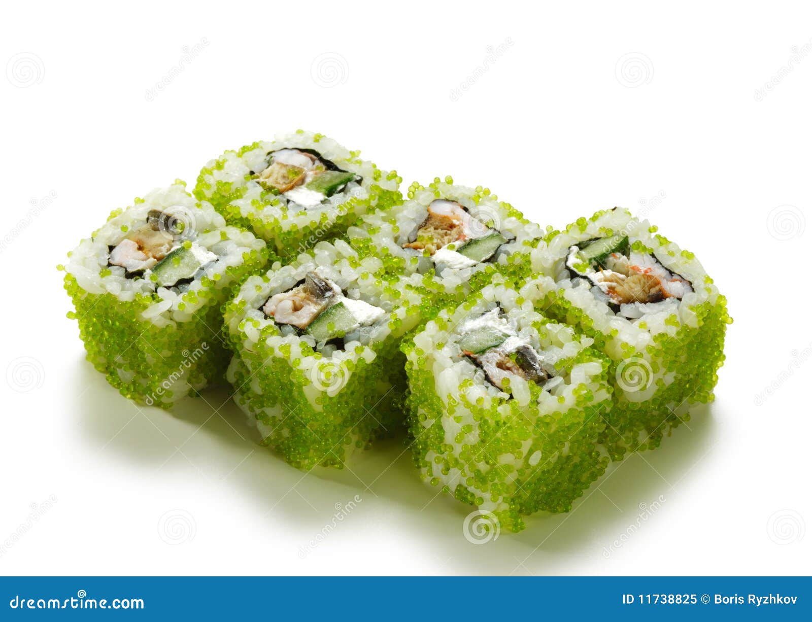 Green Flying Fish Roe Roll stock image. Image of delicacy - 11738825