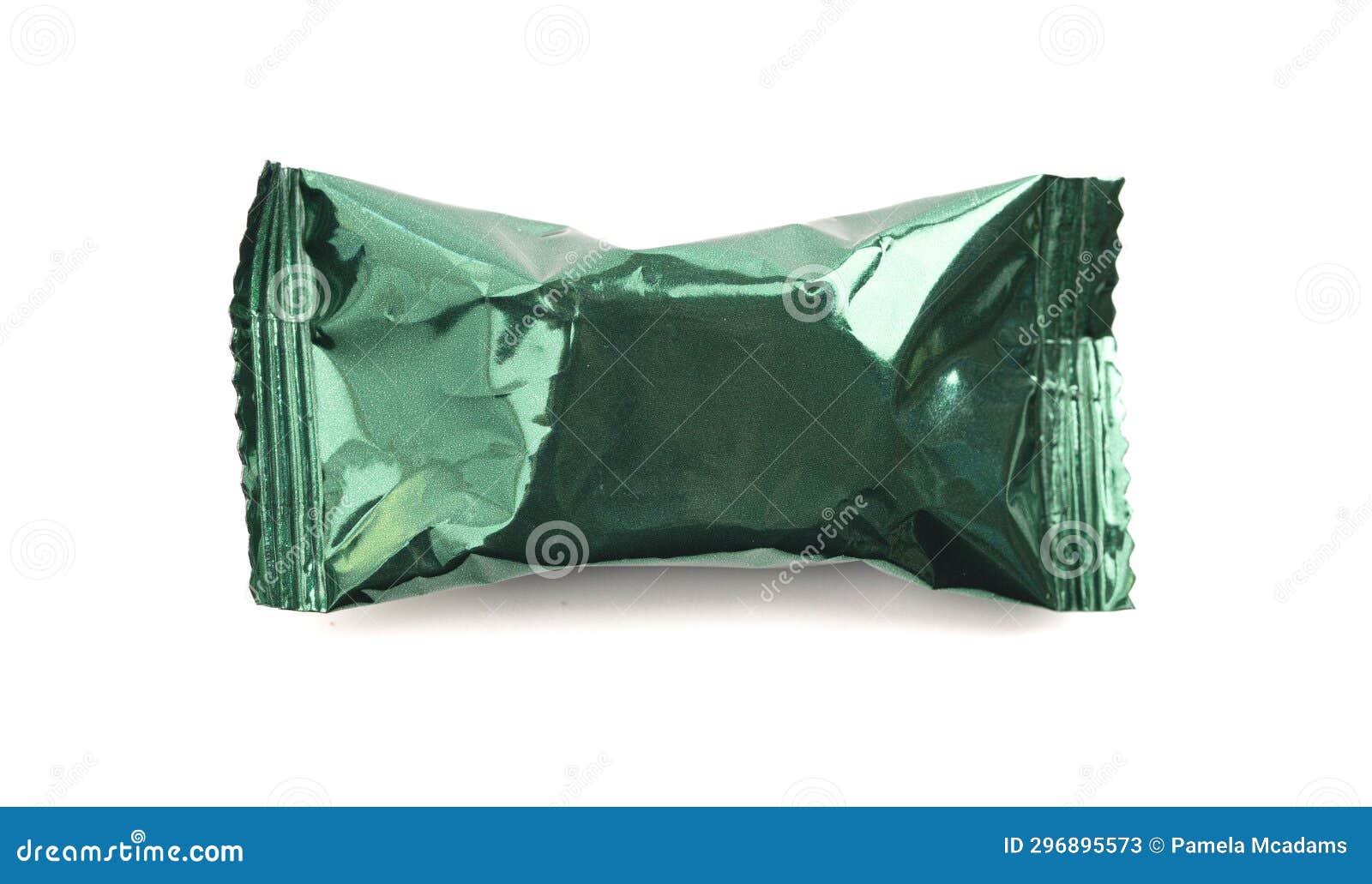 Green Foil Wrapped Chocolate Truffles on a White Background Stock Image ...