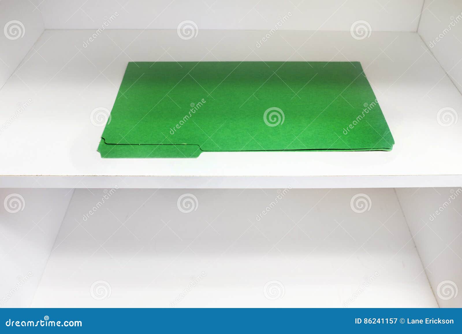 Green Folder Files in Office Stock Image - Image of financial ...