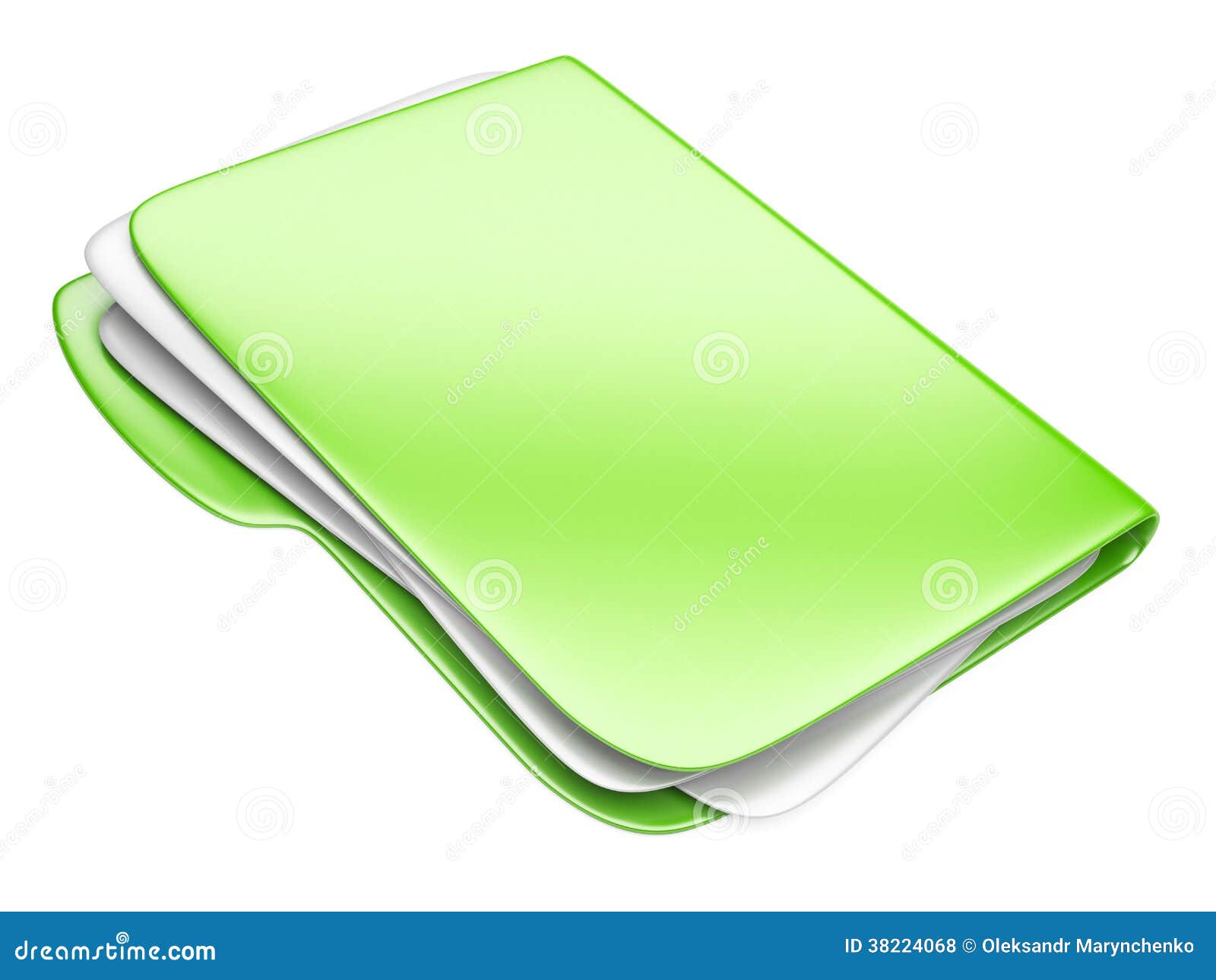 Green FTP Folder Icon Isolated On Blue Background. Software Update ...