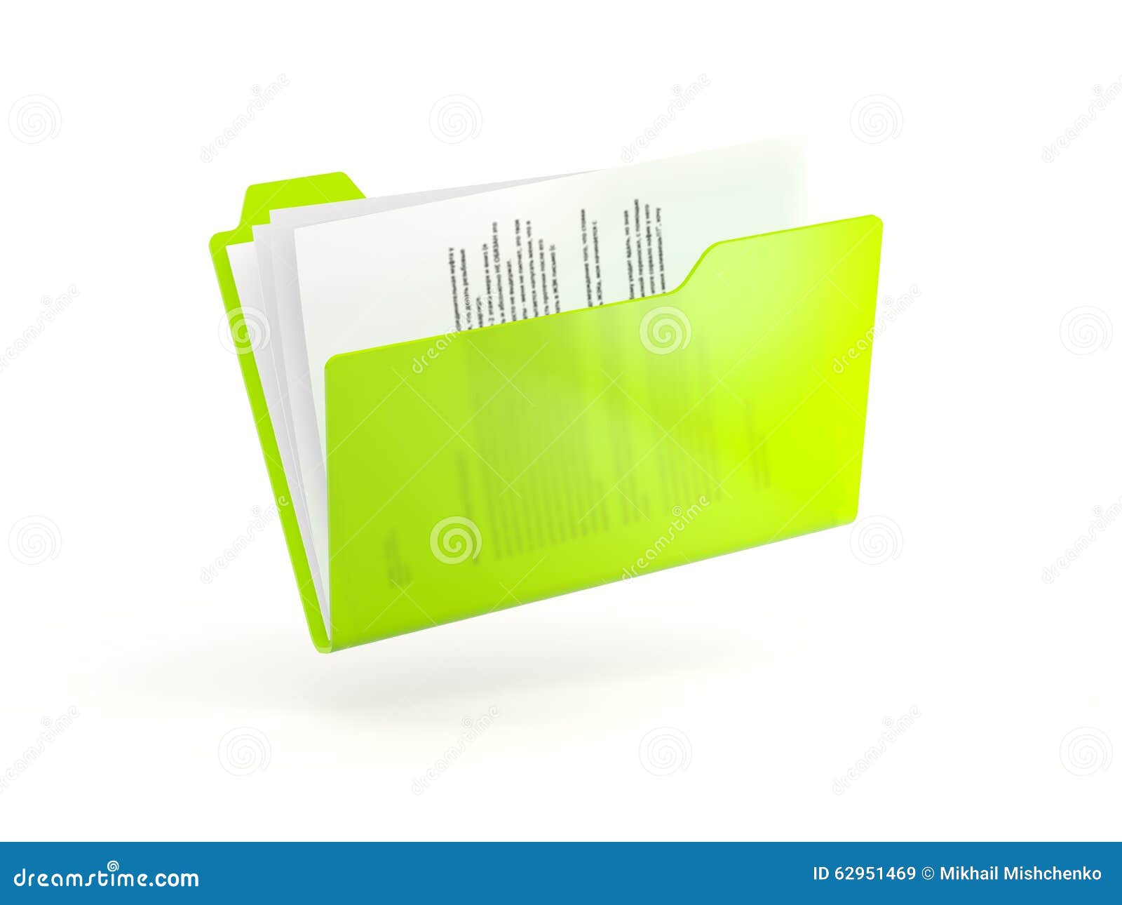 Green FTP Folder Icon Isolated On Blue Background. Software Update ...