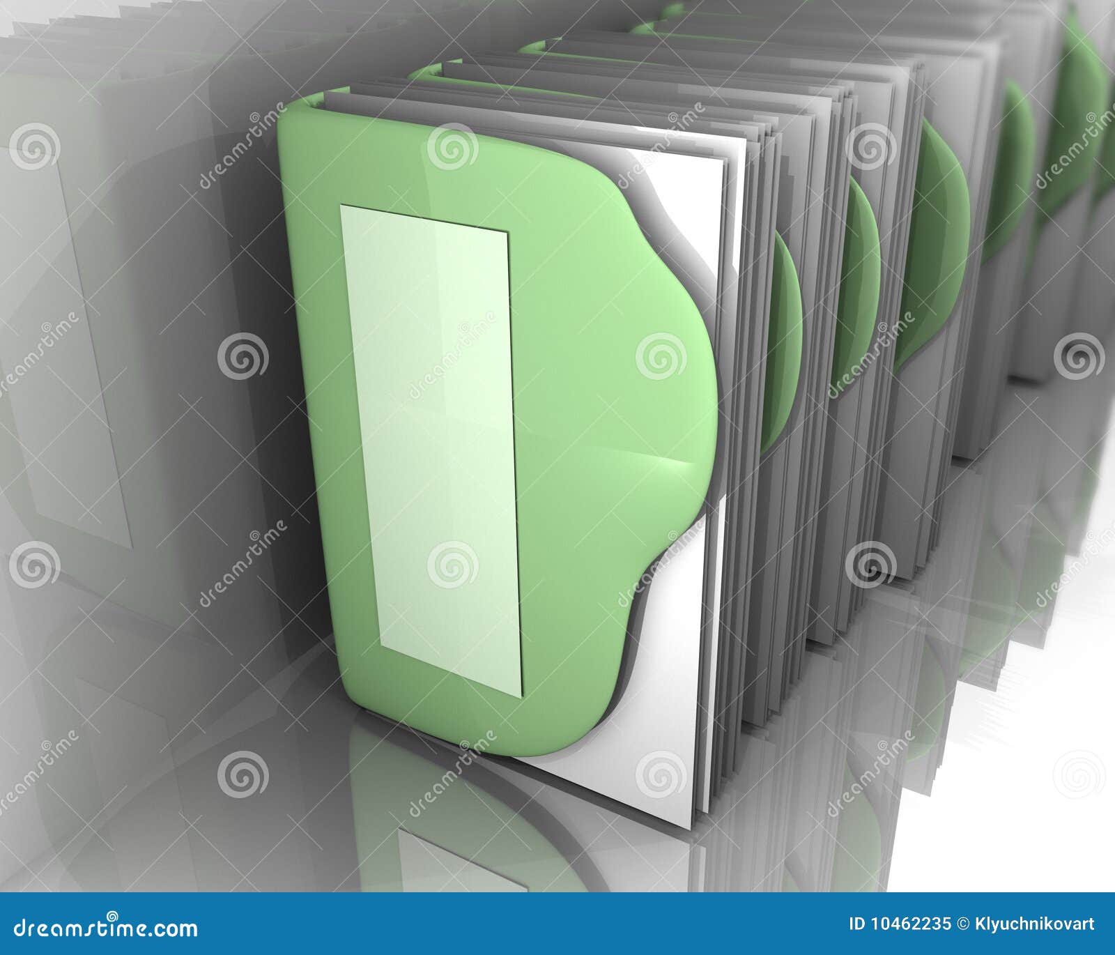 Green Folders With White Papers Inside 3d Art Royalty-Free Stock ...