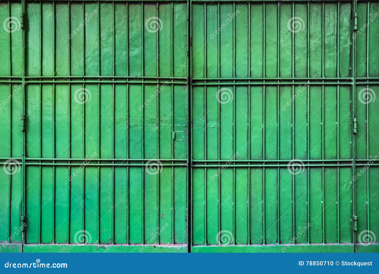 Green Folding Metal Gate stock photo. Image of weathered - 78850710