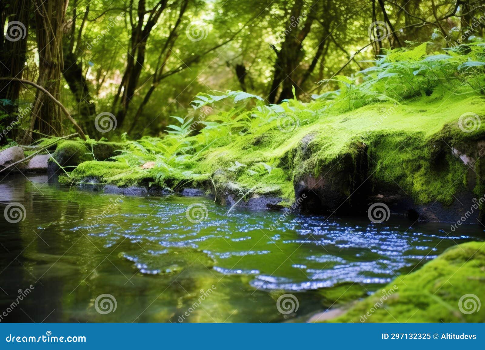 Green Foliage Around a Bubbling Hot Spring Stock Image - Image of ...