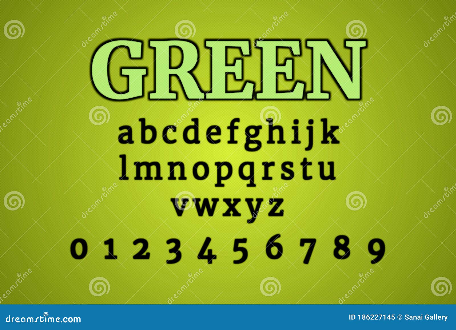 Green Font Alphabet A, B, C, D, E, F Made Of Green Sparkle Background ...
