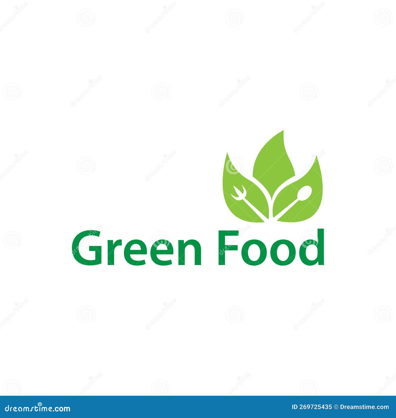 Green food logo vector stock illustration. Illustration of vector ...
