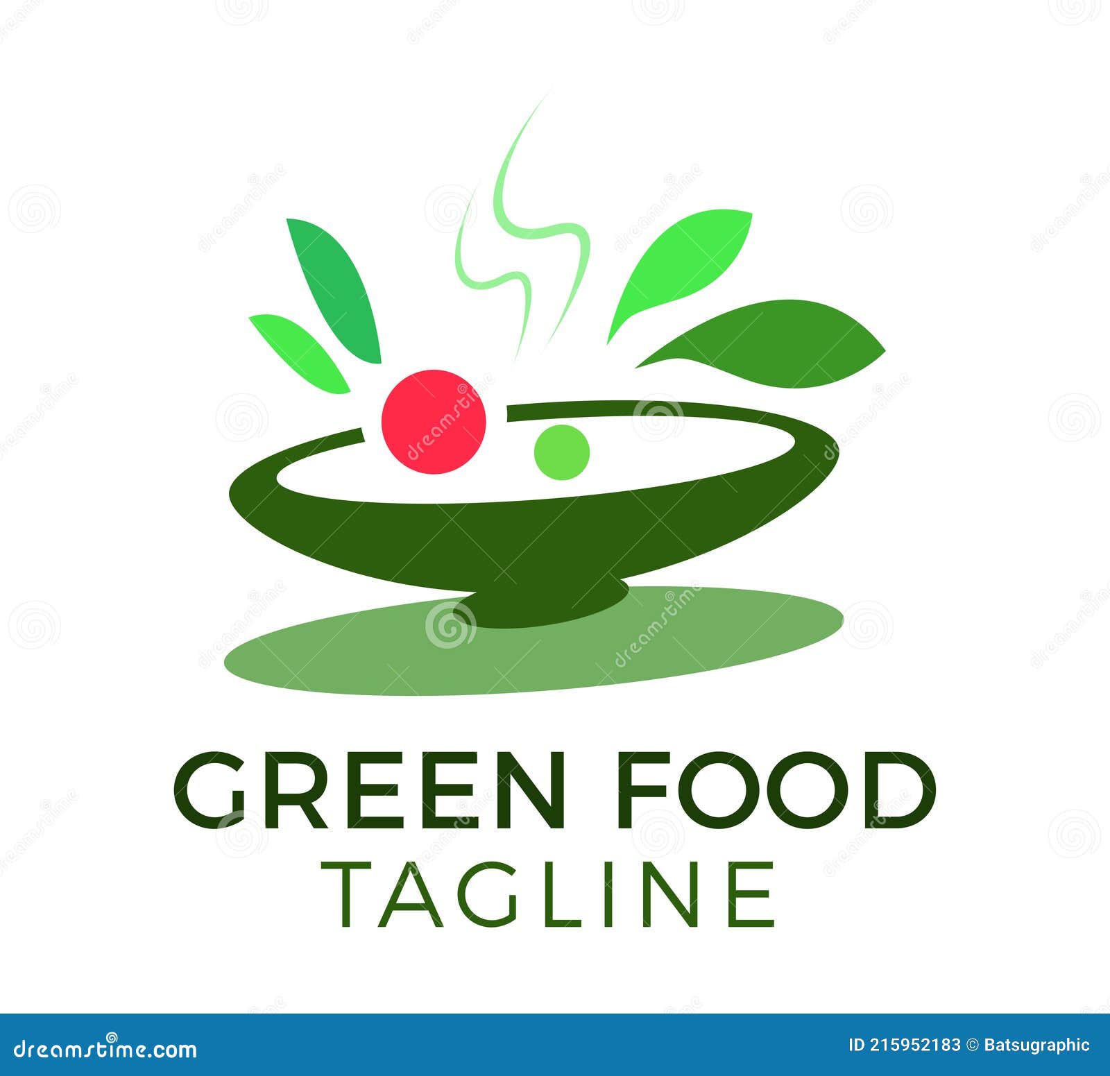 Green Food Vector Logo Template Design Stock Vector - Illustration of ...
