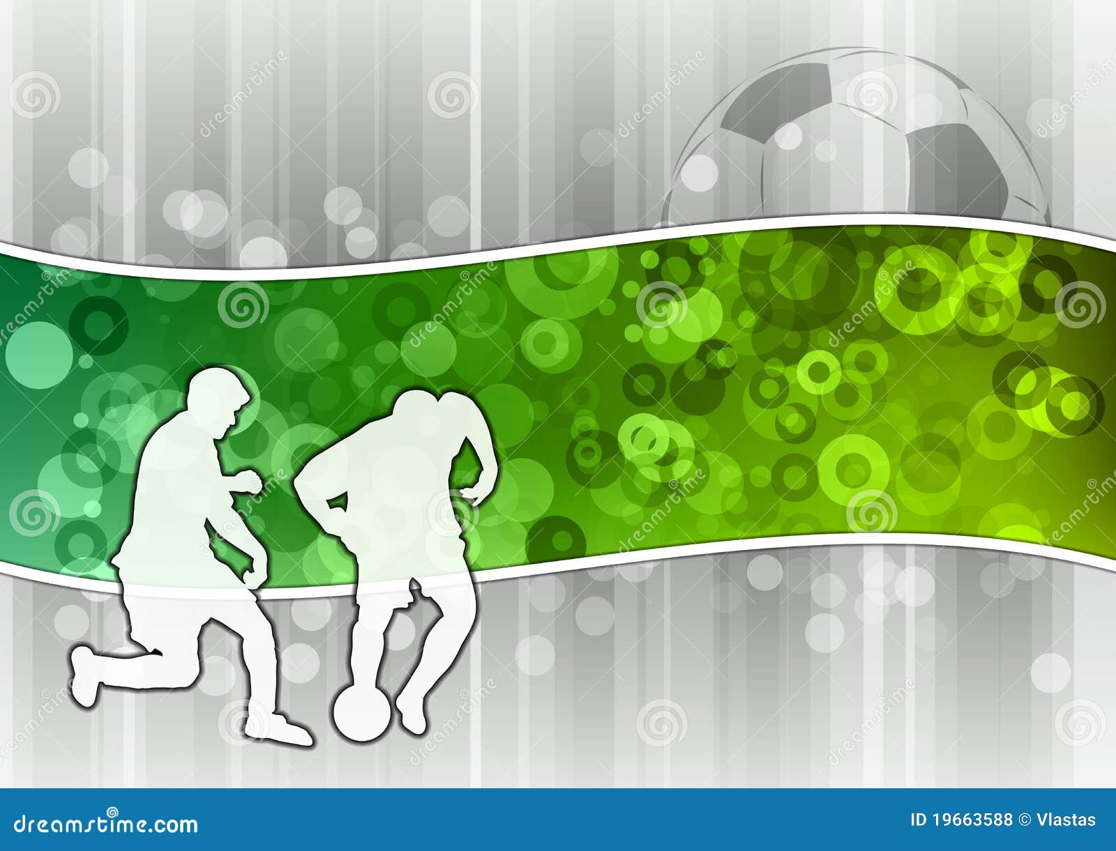 Green football stock vector. Illustration of league, goal - 19663588
