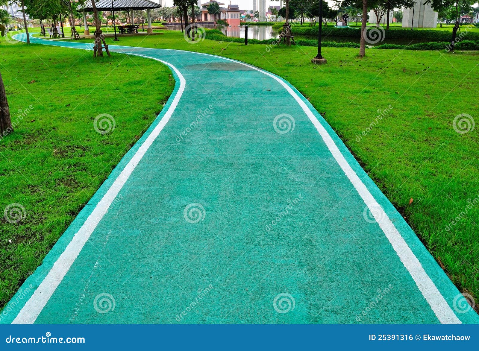 Green footpath stock photo. Image of road, walk, green - 25391316