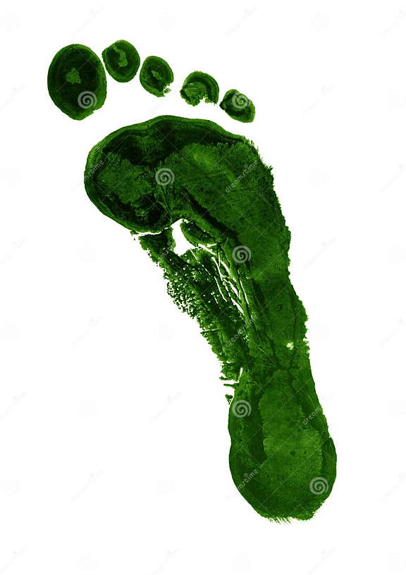 Green footprint stock image. Image of environment, impression - 7681649