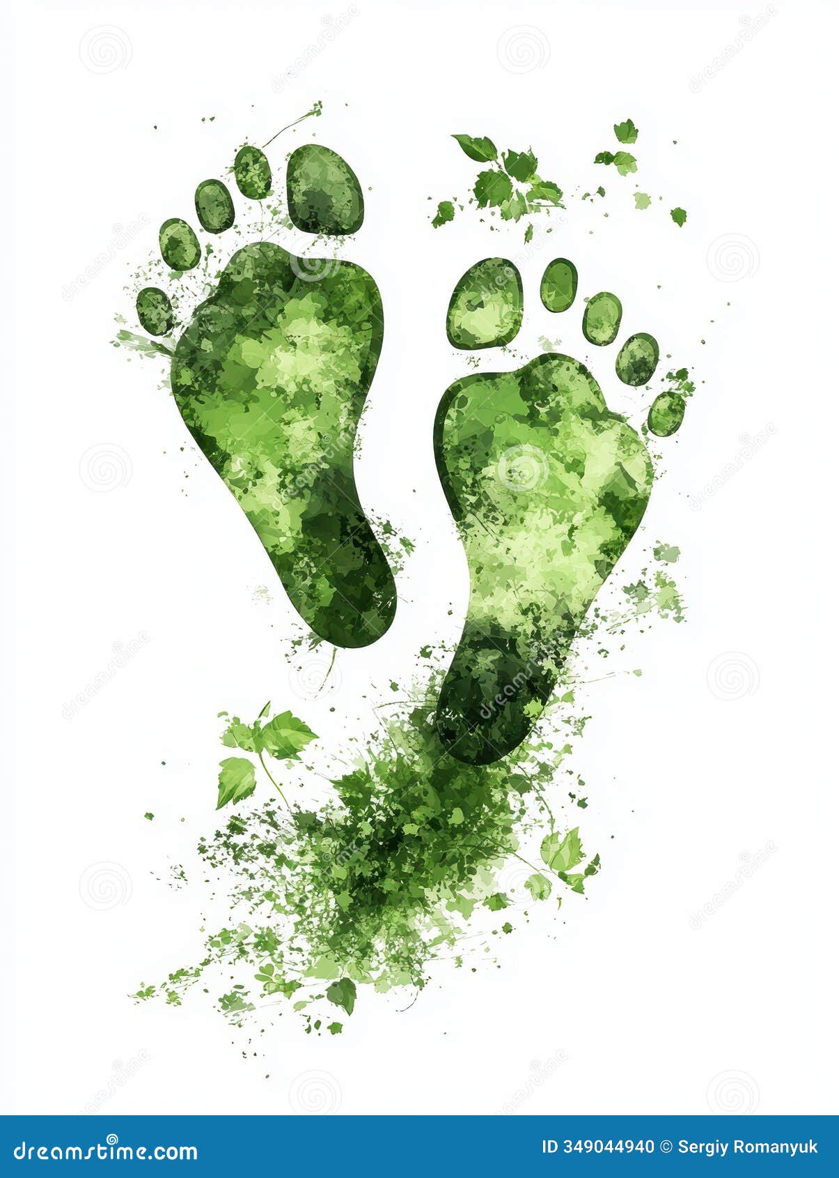 Green Footprints Symbolize a Commitment To Eco-friendly Practices and ...