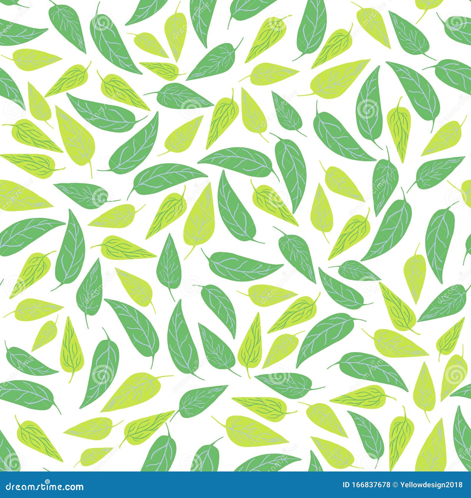 Green Forest Leaves Seamless Pattern Botanical Design for Fabric 库存例证 ...