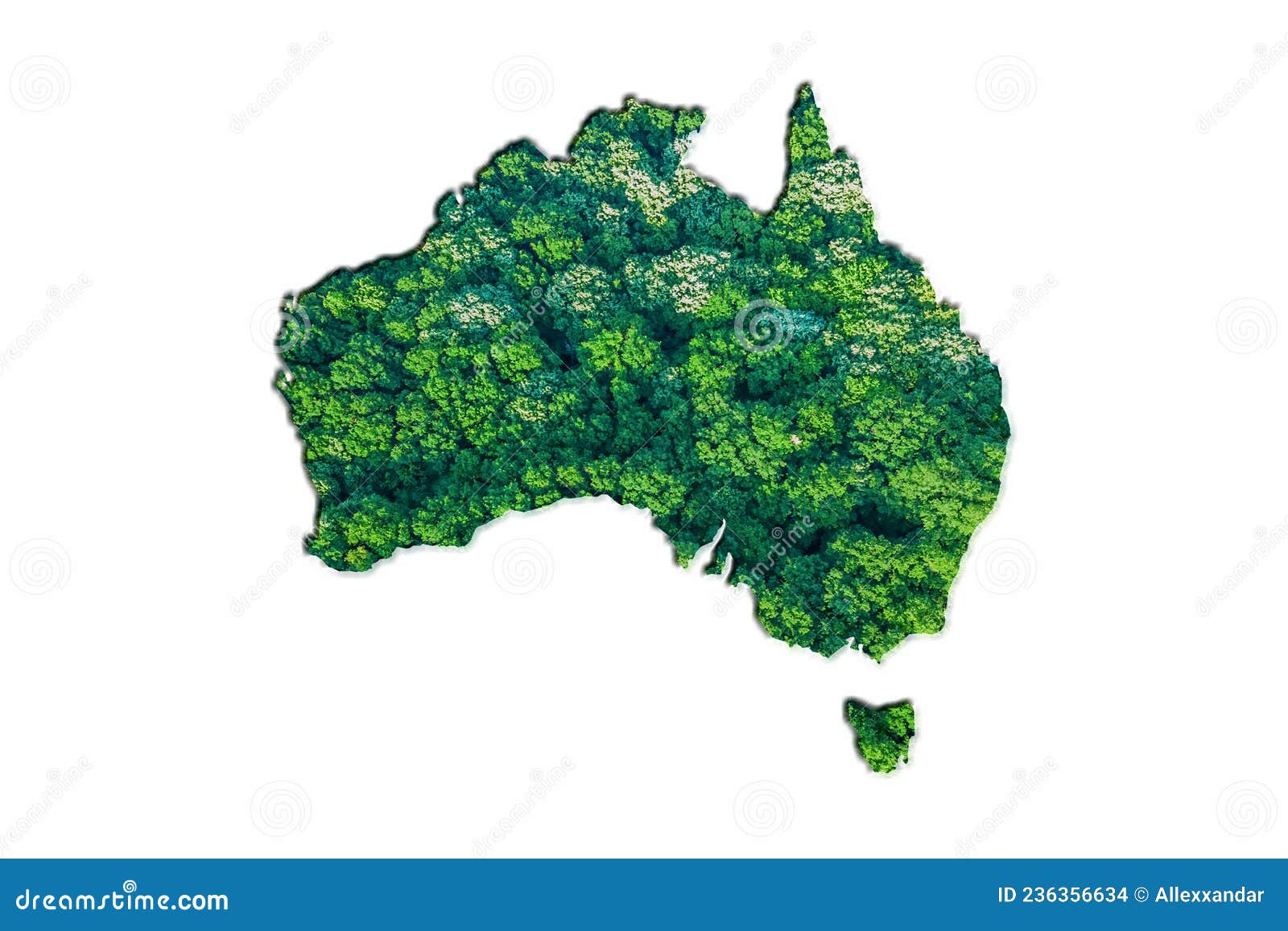 Green Forest Map of Australia Stock Photo - Image of geography ...