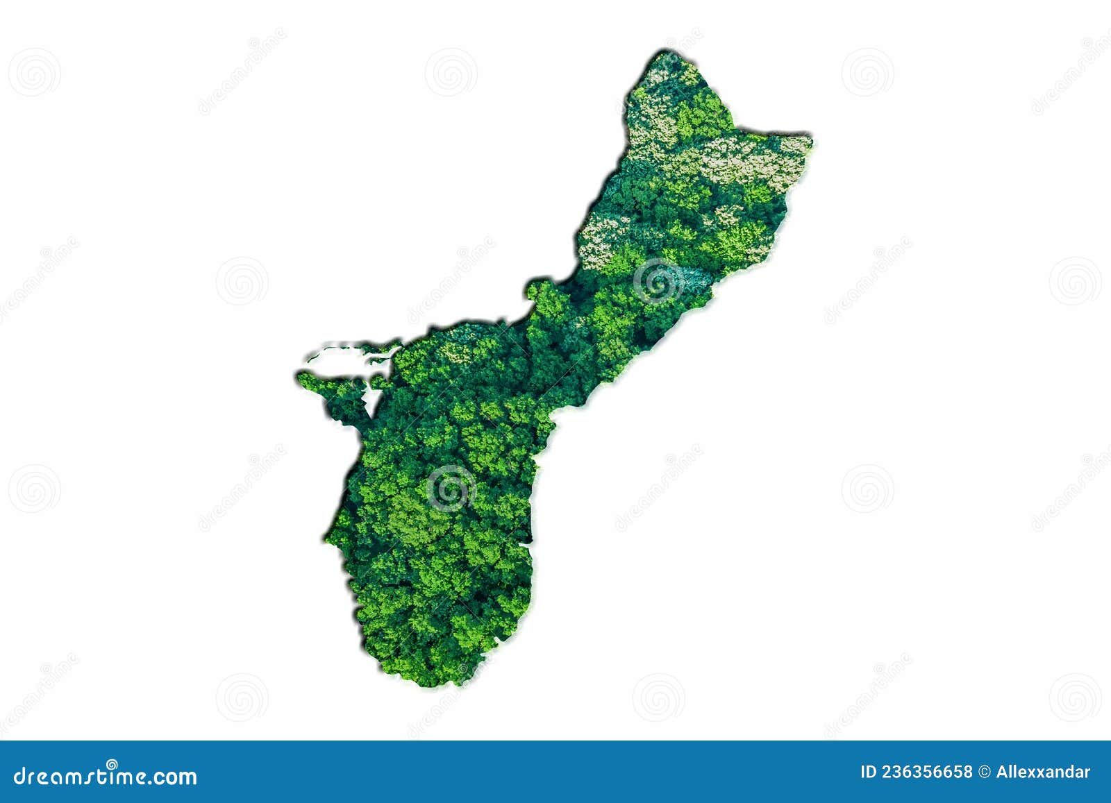 Green Forest Map of Guam stock photo. Image of geography - 236356658