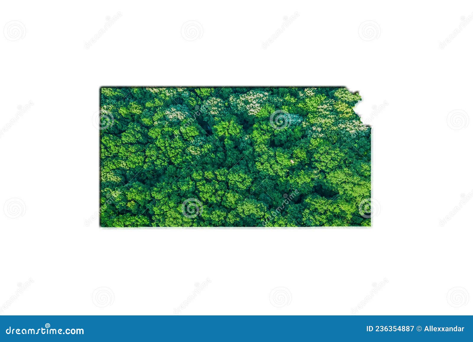 Green Forest Map of Kansas stock image. Image of states - 236354887