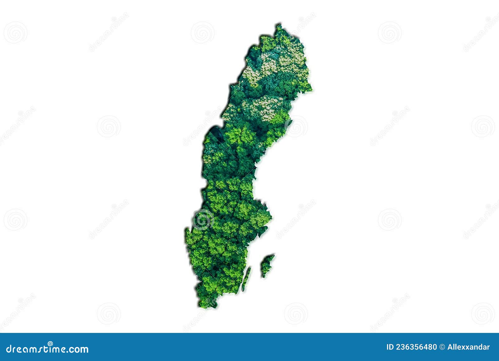 Green Forest Map of Sweden stock photo. Image of region - 236356480