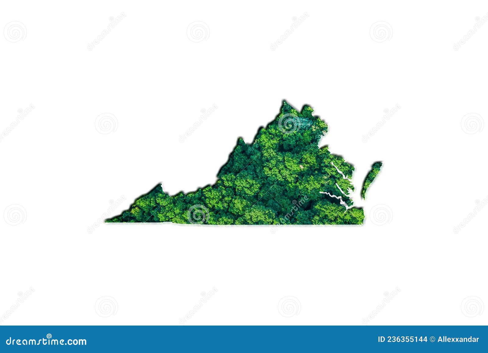 Green Forest Map of Virginia Stock Photo - Image of state, national ...