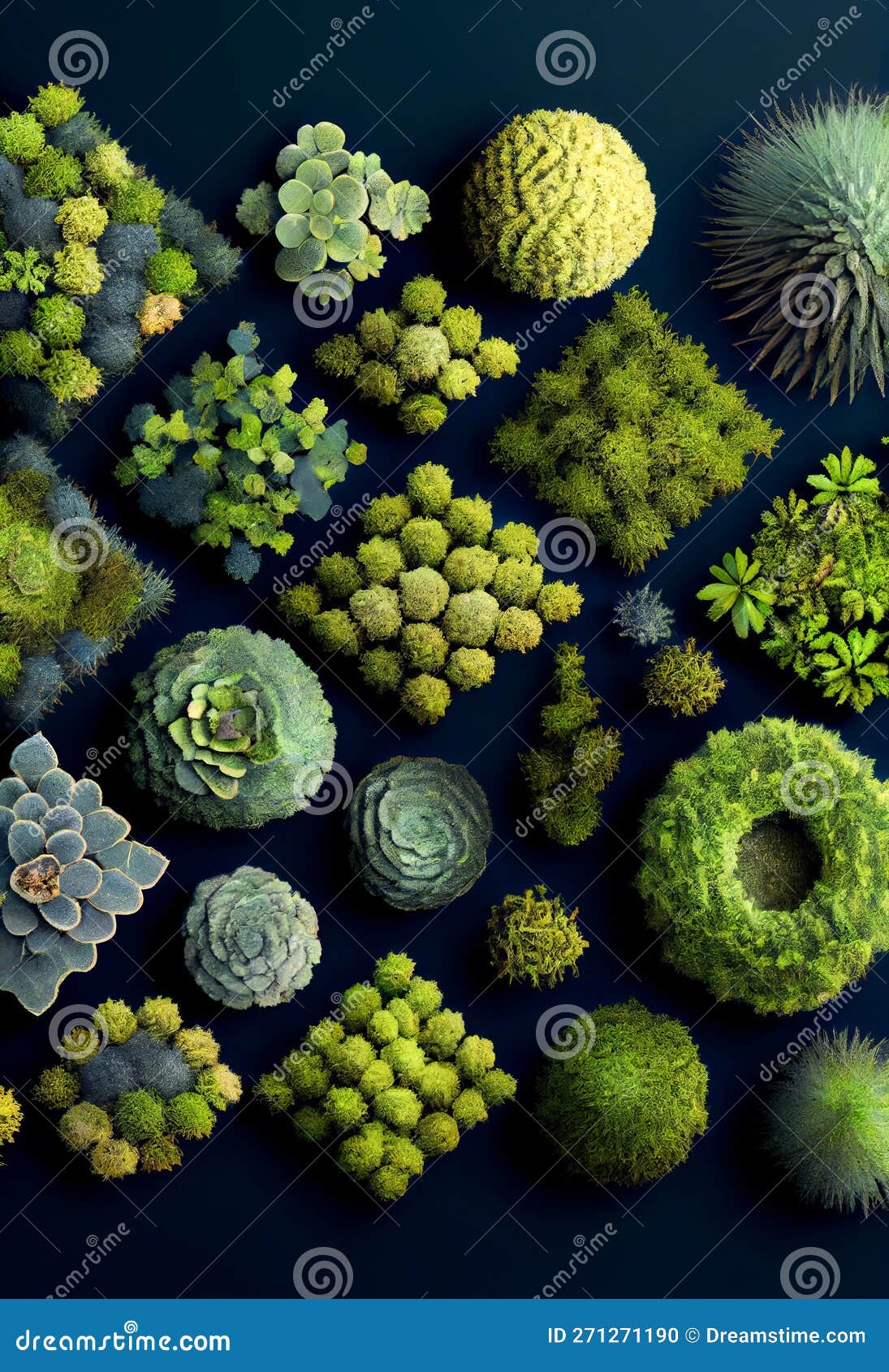 Green Forest Moss Abstract Background. Stock Illustration ...