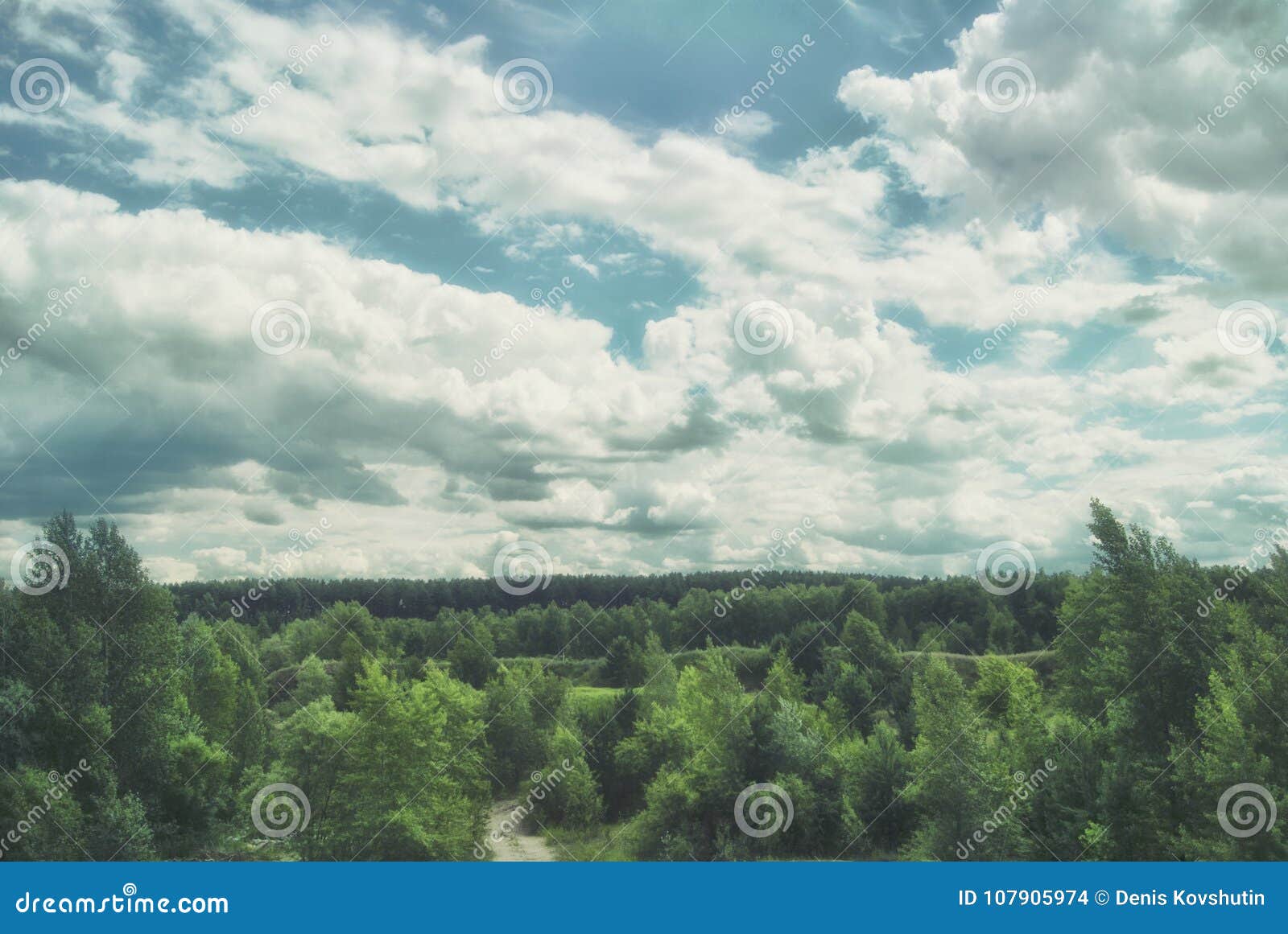 Green Forest on a Relief Hilly Valley Stock Photo - Image of russia ...