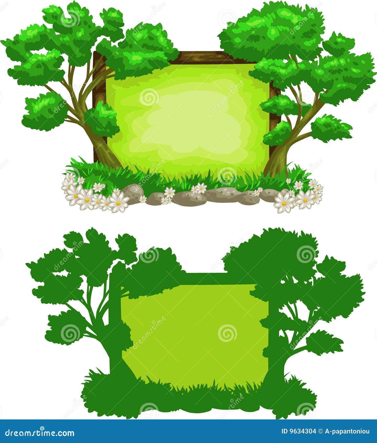 Green Forest Sign stock vector. Illustration of frame - 9634304