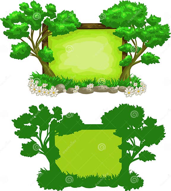 Green Forest Sign stock vector. Illustration of frame - 9634304