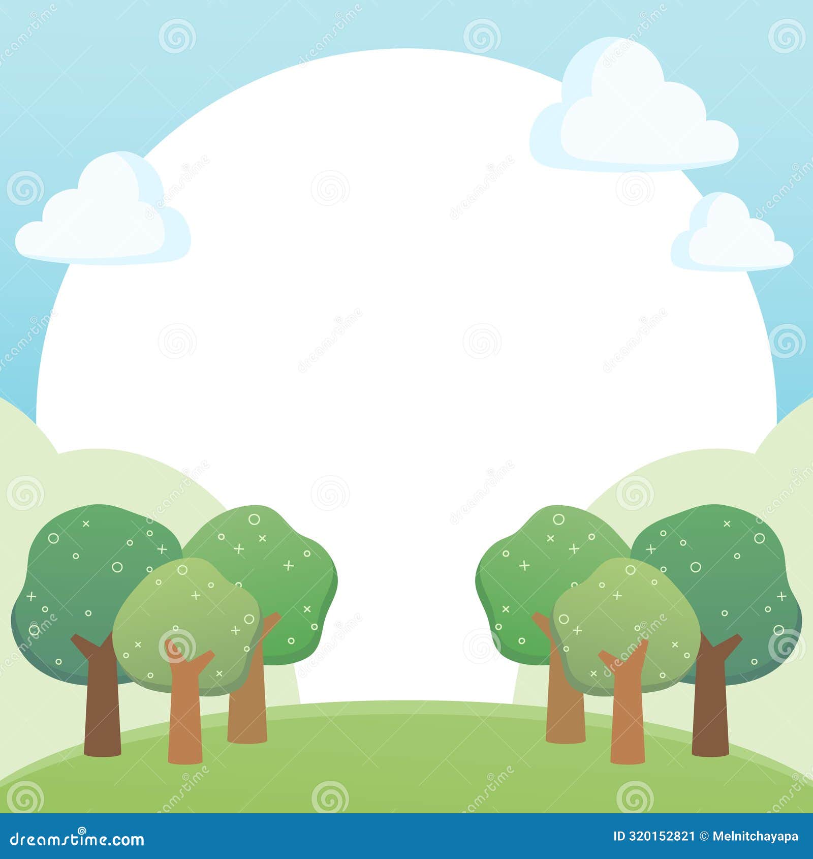 Summer Green Forest Frame 1 Stock Vector - Illustration of advertising ...