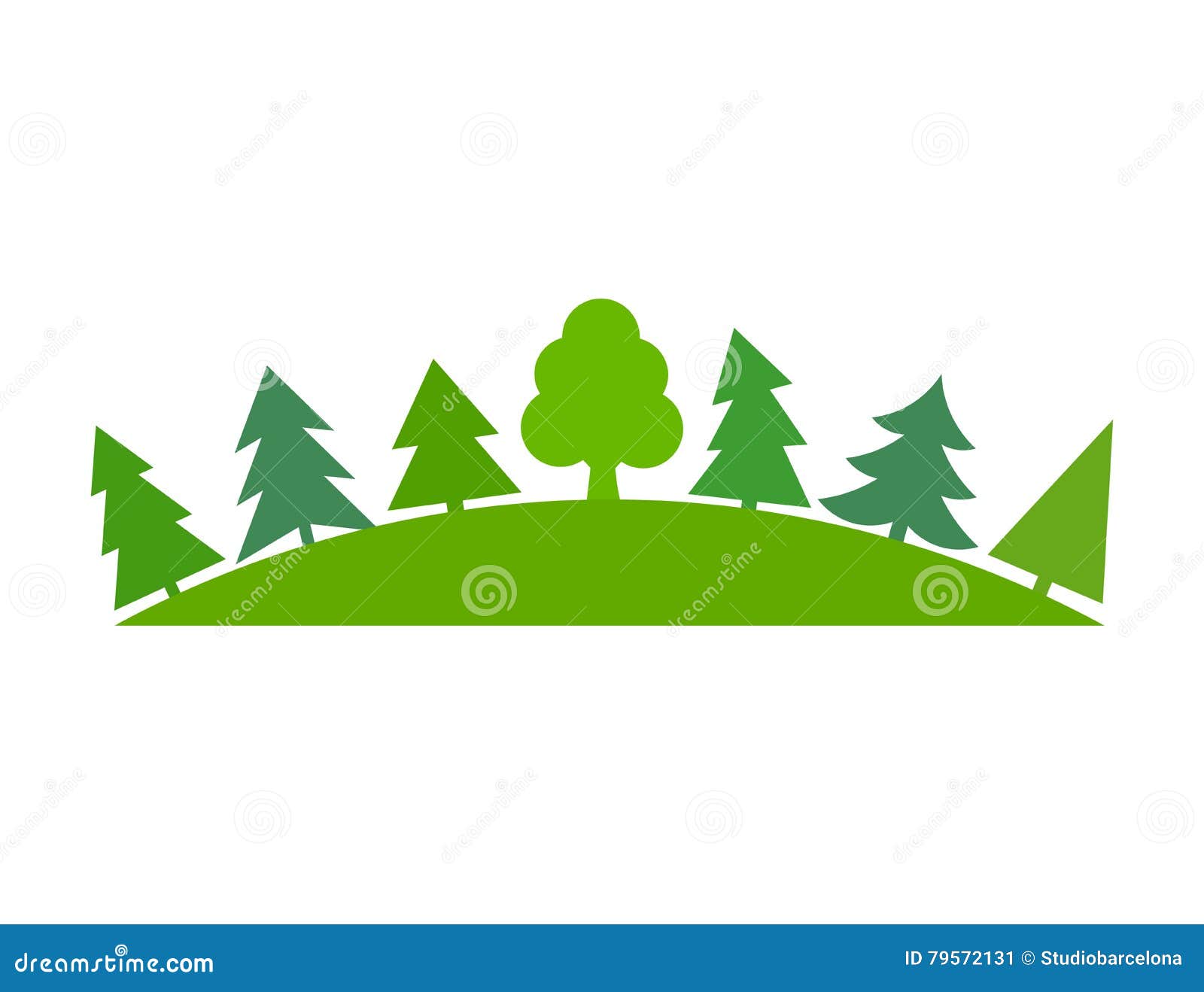 Green forest symbo stock vector. Illustration of bush - 79572131