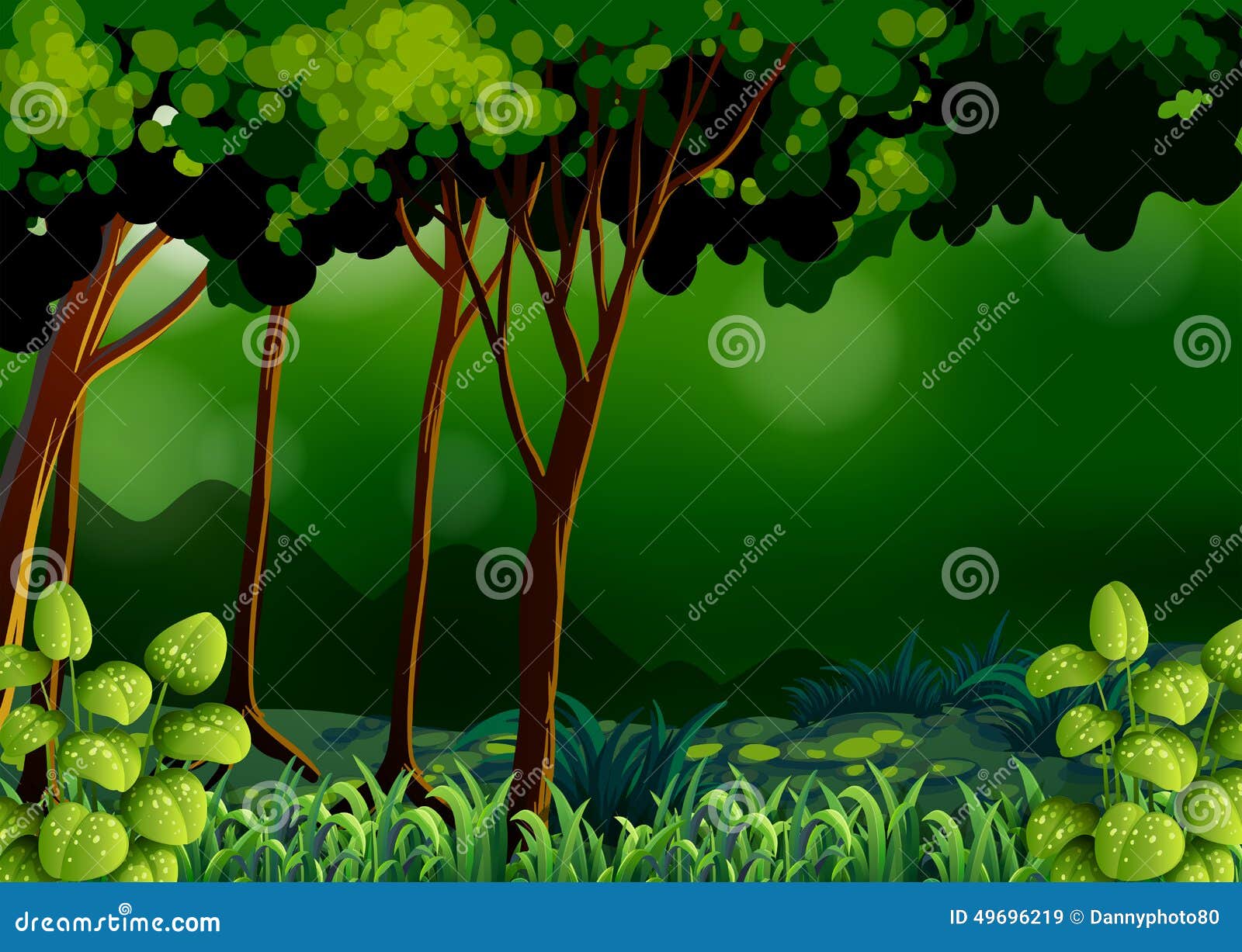 Green forest stock vector. Illustration of mesh, drawing - 49696219