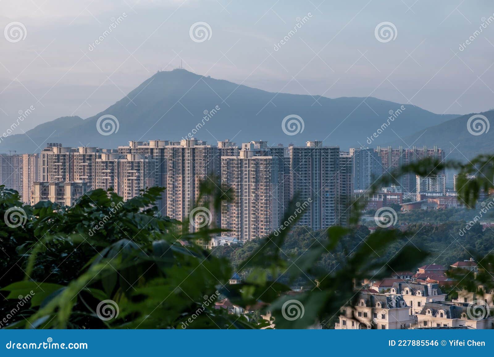 Green Forests, Prosperous Cities and Distant Mountains Stock Photo ...