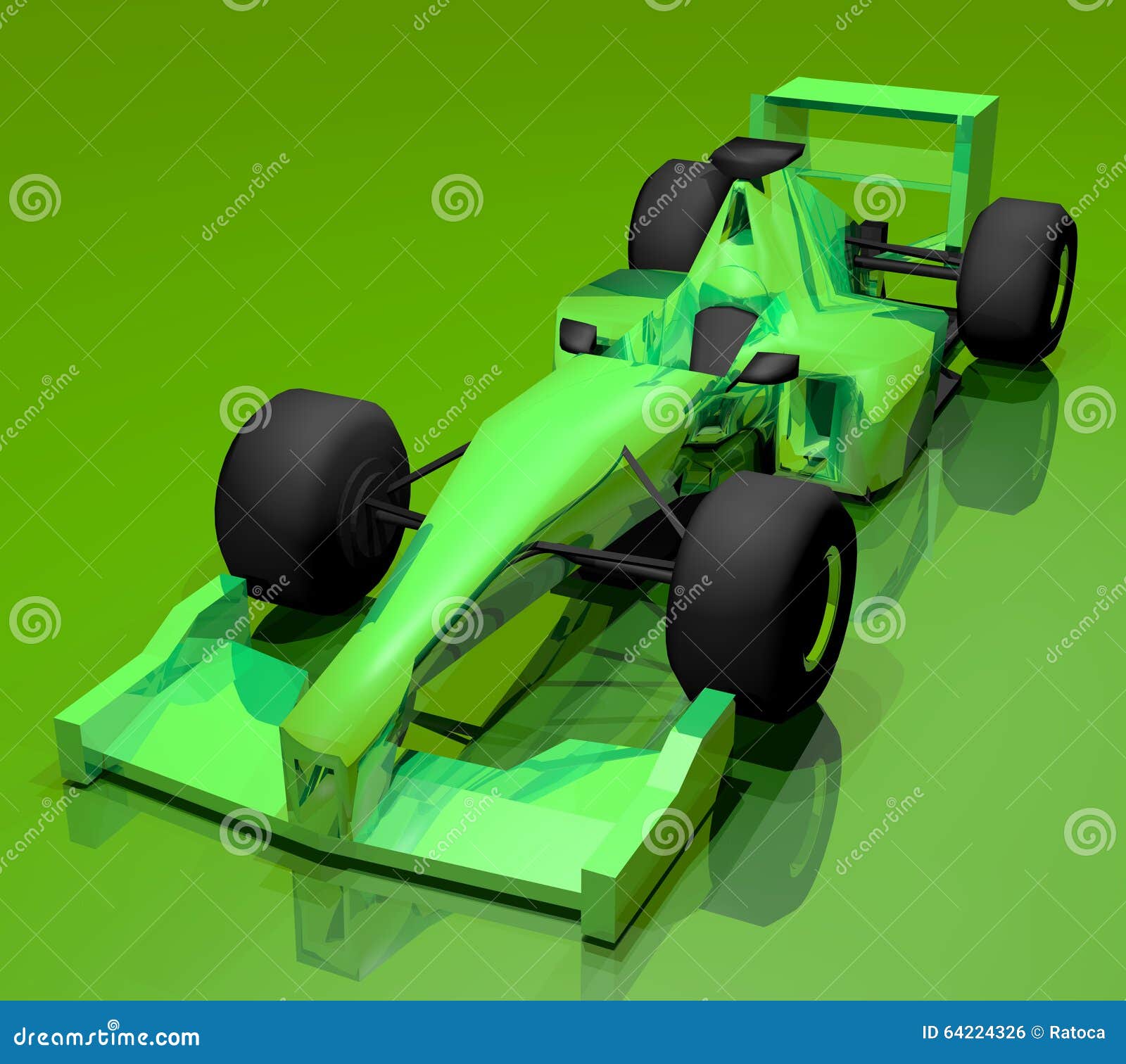 Green formula car stock illustration. Illustration of competition ...