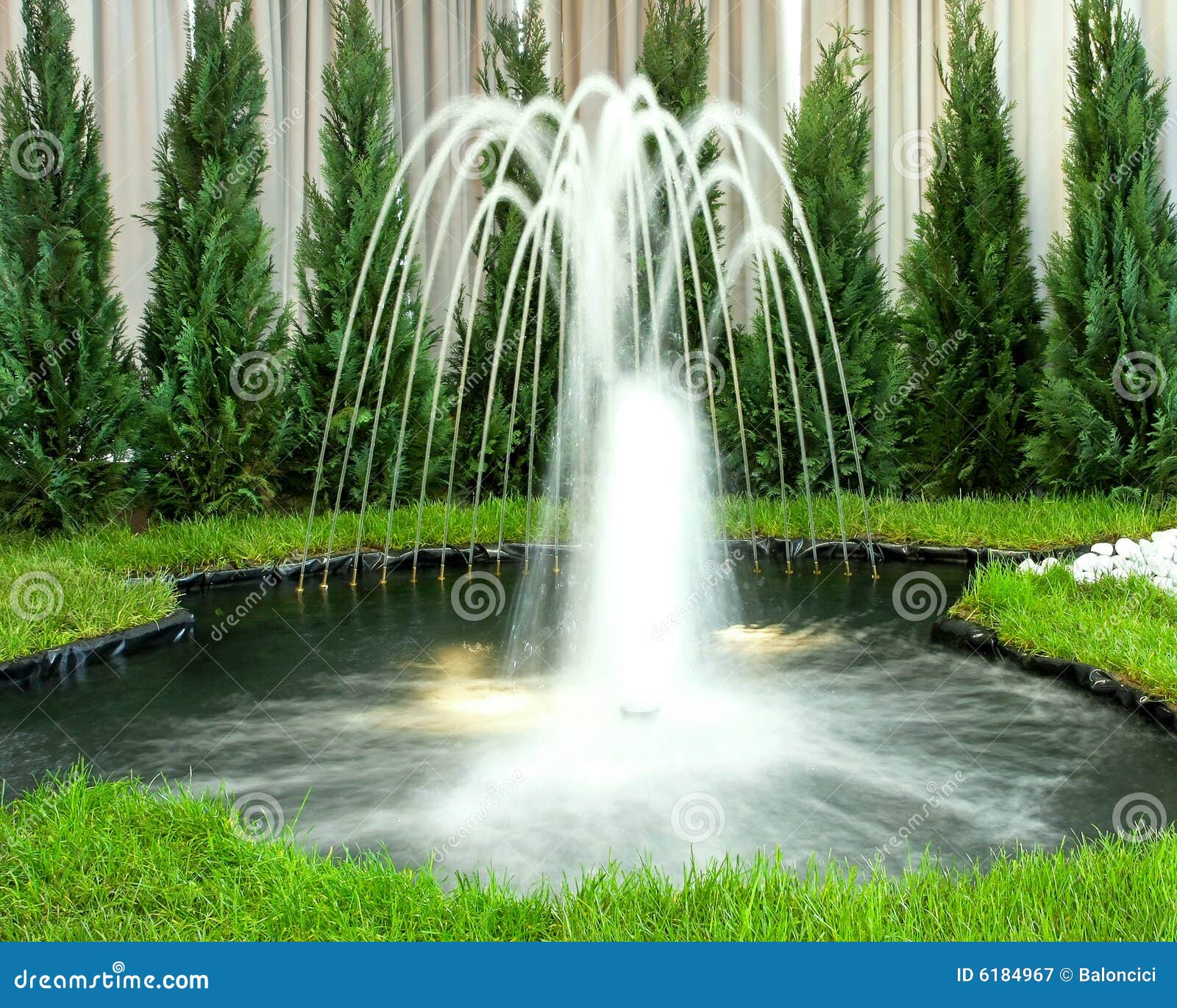 Green fountain stock image. Image of natural, fountain - 6184967